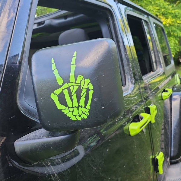 Skeleton Peace Sign Vinyl Decal, Peace Sign Sticker, Peace Sign Decal ...