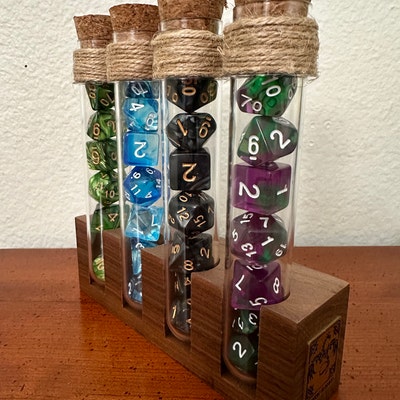 RPG Dice Potion Bag With Fantasy Dice Potion Flask Set: Black Leather ...