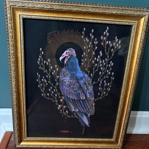 Turkey Vulture Dark Academia Moody Wall Art Bird Hag - Etsy