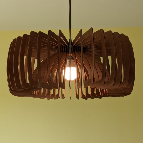 Wood Ceiling Lamp,wooden Ceiling Light, Chandelier Lighting,geometric ...
