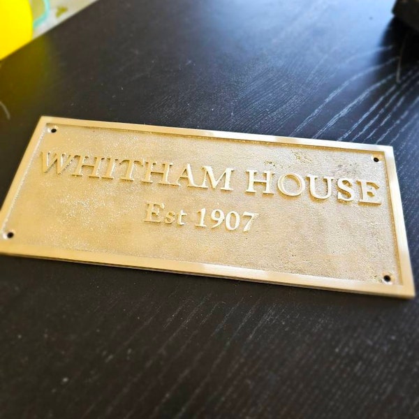Personalized House Name Sign & Plaques - Customized Brass Plaques ...