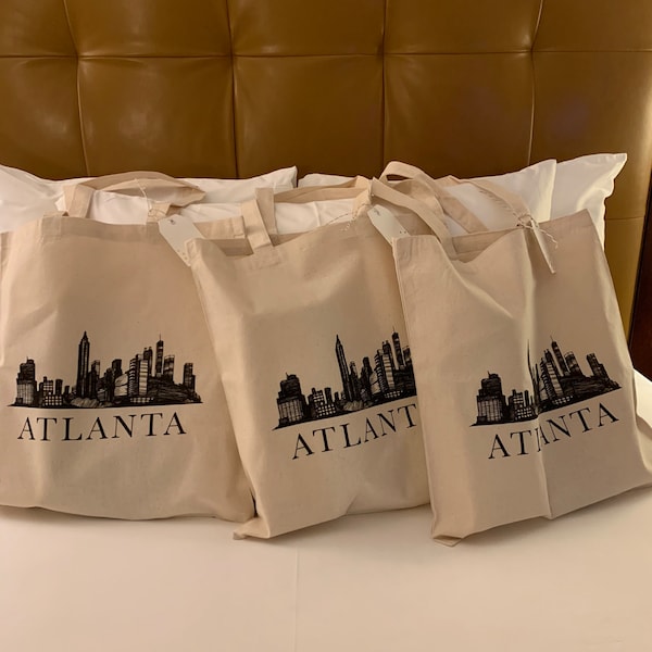 Personalized Atlanta Tote, Bachelorette Party, Wedding Guest Tote ...