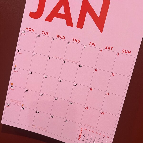 A4 Weekly Planner Pad Bold Colour Block Desk Planner With Habit Tracker ...