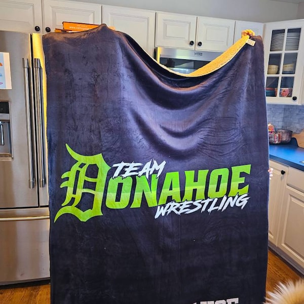 Logo Photo Blanket, Sports Fleece Blanket, Personalized Stadium Team ...