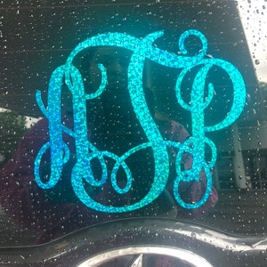 Monogram Decal Monogram Sticker Monogram Decals Monogram | Etsy