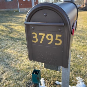 Custom Mailbox Numbers SOLID COLOR Set of 2 Outdoor Vinyl Decals ...