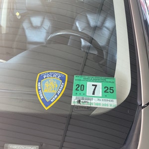 NYPD NYC (1) City of New York Police Department OFFICIAL (inside Window ...