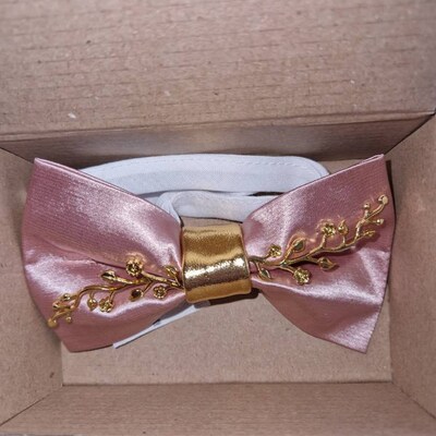 Black and Gold Satin Butterfly Bow Tie, Formal Black Bowties for Men Bowtie, Wedding Groom ...