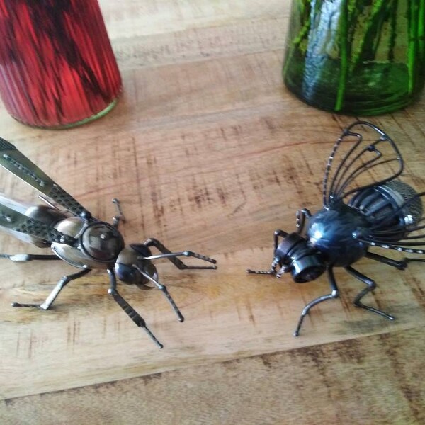 Art Metal Sculpture Fly. Mechanical Fly Figurine. Welded Fly. Metal Fly ...
