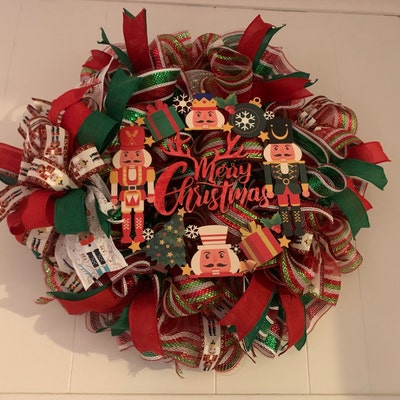 8 Inch Santa Face Metal Wreath Sign, Santa Christmas Sign, Christmas ...