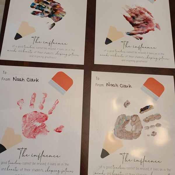 Teacher Appreciation Handprint Gift, the Influence of a Good Teacher ...