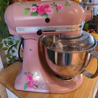 Hot Pink Roses Cute Vinyl Decal Set for Large Stand Mixers - Etsy