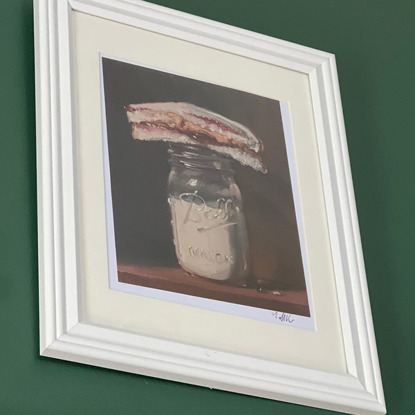 PBJ & Jar of Milk - NOAH VERRIER Original Still Life Oil Painting ...