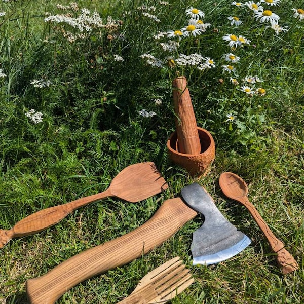Hand Forged Carving Axe. Spoon Carving Axe. Wood Carving Tool. Chopping ...