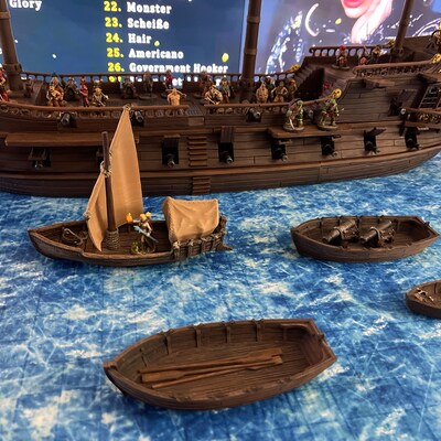 Dnd Rowboat Row Boat Dinghy Tabletop Scatter Terrain RPG Games D&D ...