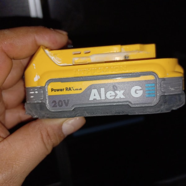 Personalised Battery Stickers Compatible With Dewalt 18V / 20v ...