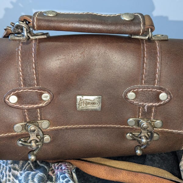 Vintage THE BRIDGE Tan Leather Briefcase, Document Case, Attache ...