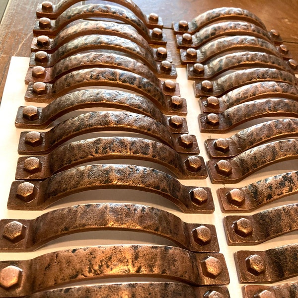 Rustic Copper Drawer Pulls, Copper Handles, Southwest Drawer Pulls ...