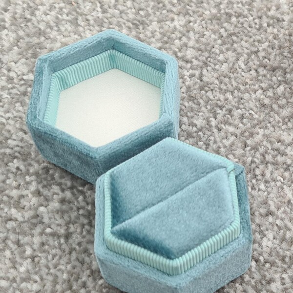 Velvet Heart Single Ring Box Pink - Valentines Day Proposal Ring Box ...