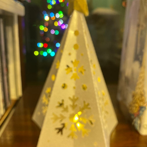 3D Christmas Tree Paper Lantern SVG, DIY Christmas Decor, Cardstock ...