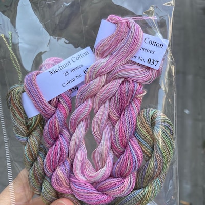 FINE COTTON, Hand Dyed Embroidery Thread, Cotton Thread, Cotton Yarn ...