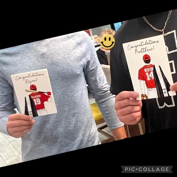 Graduation 2025 Baseball Pitcher Custom Card | Personalized Graduation ...