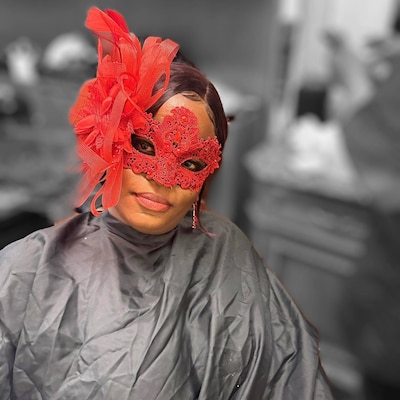 Stunning Red Masquerade Mask Women Feather Mask Masked Ball - Etsy