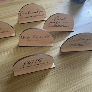 Wooden Buffet Food Name Sign, Food Table Tent Card, Food Tag, Cute ...