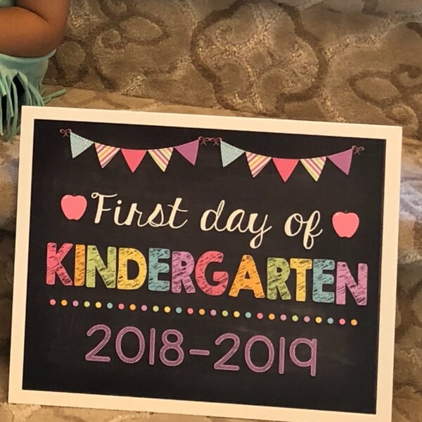 First Day and Last Day of Kindergarten Sign INSTANT DOWNLOAD Printable ...