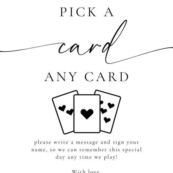 Playing Cards Guest Sign. Please Sign Our Guestbook. Editable Sign ...