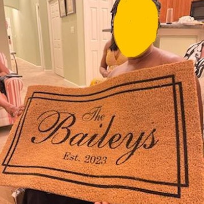 Personalized Welcome Custom Coir Coconut Husk Doormat Door Mat 18x30 or ...