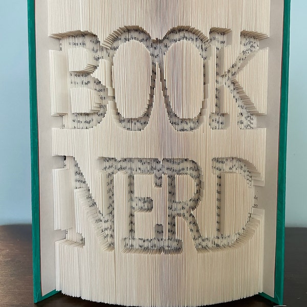 Book Nerd Glasses Folded Book Pattern | DIY Bookworm Gifts | +1 Free ...