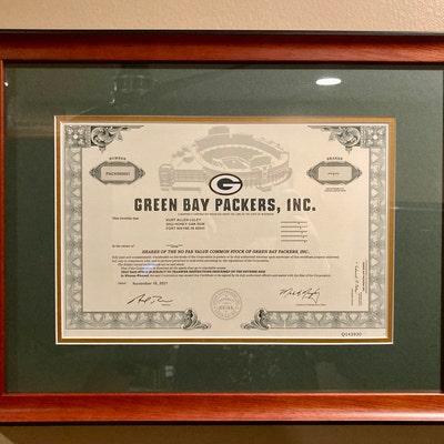 Green Bay Packer Stock Frame - Etsy