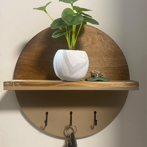 Key Hooks & Shelf, Key Holder, Key Organizer, Entryway Shelf - Etsy