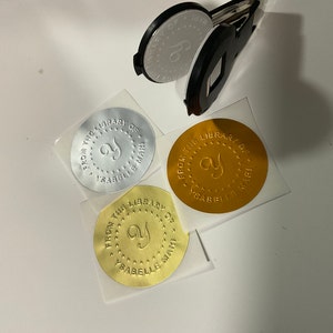 Foil Stickers Round Metallic Stickers Silver Stickers Gold | Etsy