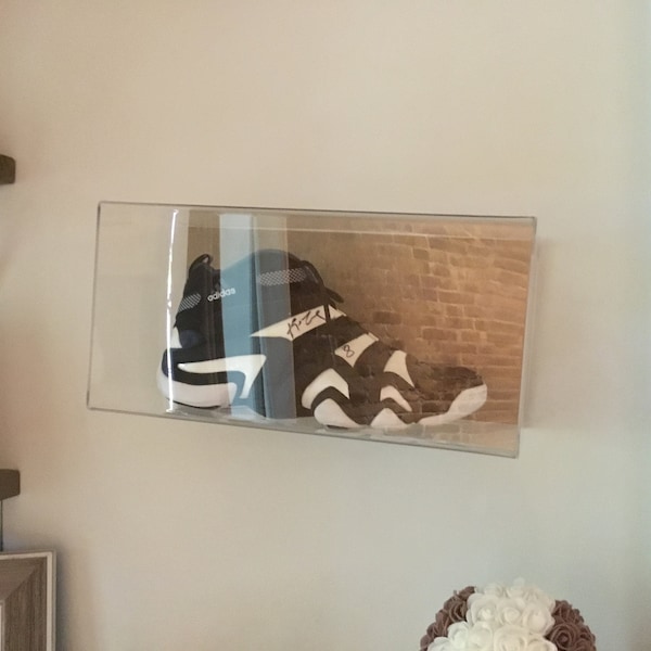 Acrylic Wall Mount Large Single Shoe Size 17 and Under Display Case by ...