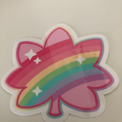 Rainbow 420 Girl Weed Leaf Sticker Kawaii Marijuana Stickers Cute ...