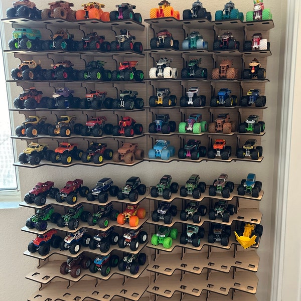 NEW DESIGN 1 Toy Car Display for 1:64 Die Cast Wheels. Cool Diagonal ...