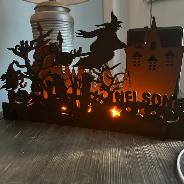 Personalized Halloween Candle Box - Halloween Centerpiece - Halloween ...