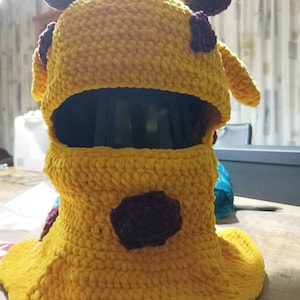 PATTERN Motorcycle Crochet Dino Helmet Cover M - Etsy