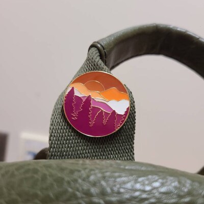 Subtle Lesbian Flag Enamel Pin Mountain Pin Enamel Cute Pin Set Pins Laple Pin Hard Enamel Pin ...