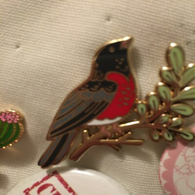 Robin Enamel Pin Lapel Pin Badge - Etsy