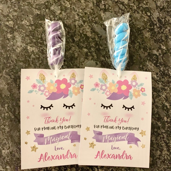 Unicorn Lollipop Holder. Unicorn Favors. Unicorn Birthday Party ...