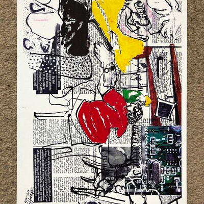 9x12 in Original Iraqi Drawing Iraq Alzahawee Iraqi Poet - Etsy