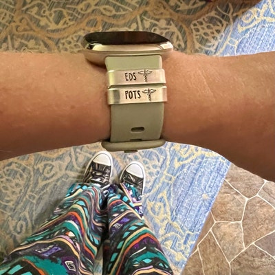 Personalized Medical Alert Watch Band Charm, Medical ID Tag, Smart ...