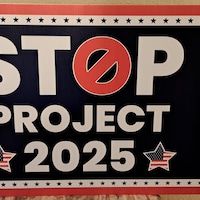 Stop Project 2025 Yard Sign - Coroplast Vote Democrat Lawn Sign ...