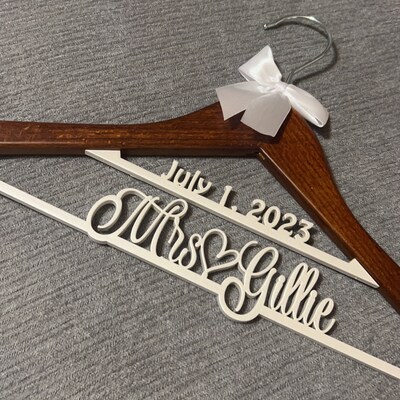 Wedding Dress Hanger, Mrs Hanger, Bridal Hanger, Wedding Hanger, Bride ...
