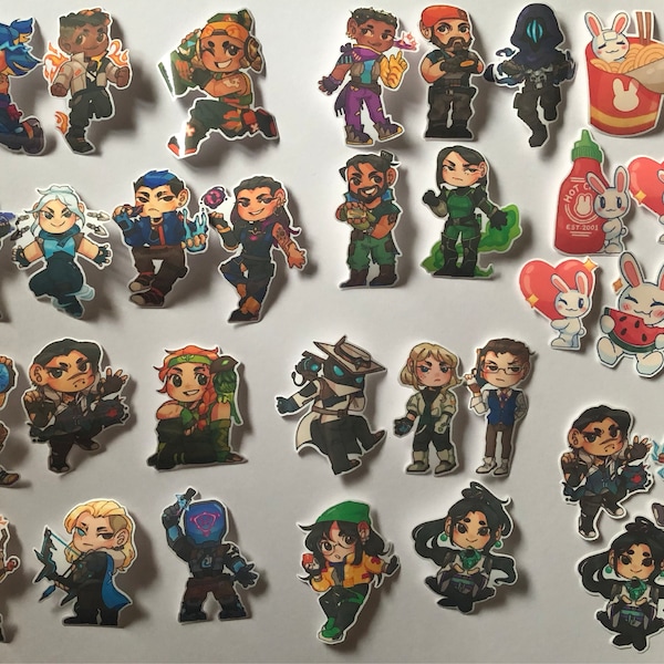 Valo Initiator Sticker Set, Chibi Matte Vinyl Stickers, Gaming Cute ...