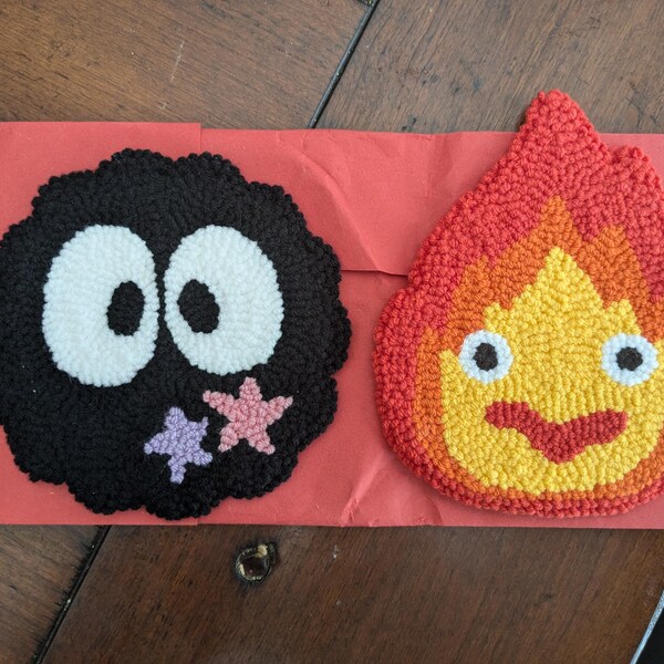 Bow Punch Needle Mug Rug Coaster Coquette Bow Tufted Cup Coasters ...