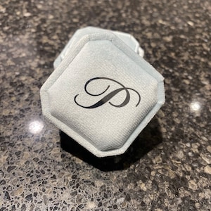 Custom Wedding Ring Box Monogram Ring Bearer Personalized Velvet Ring ...